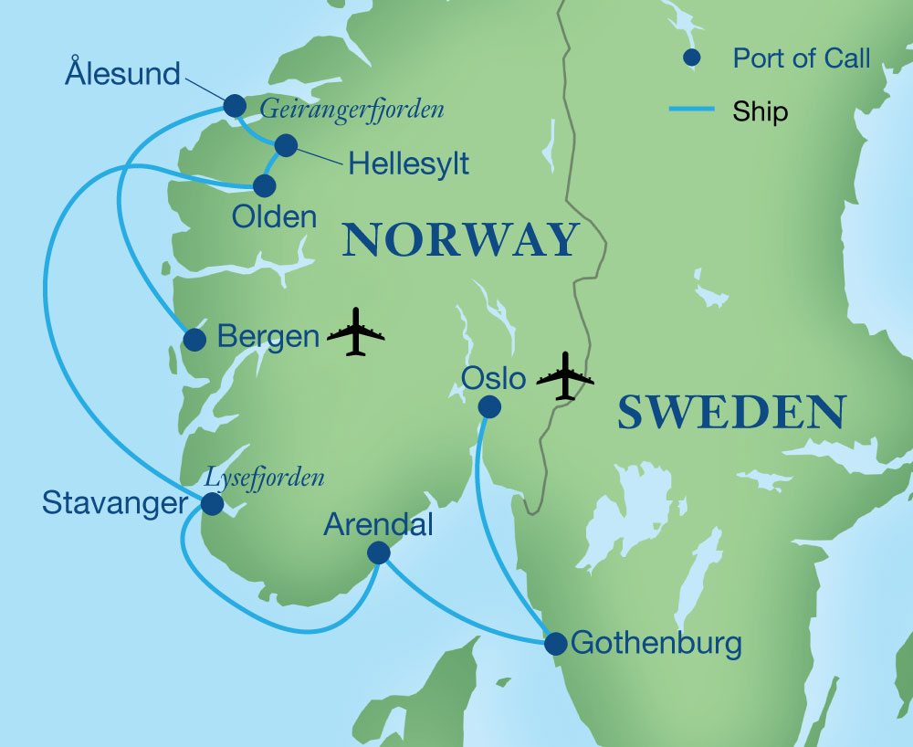 Norwegian Fjords Map Norway's Fjords & Arctic Svalbard With Nat Geo